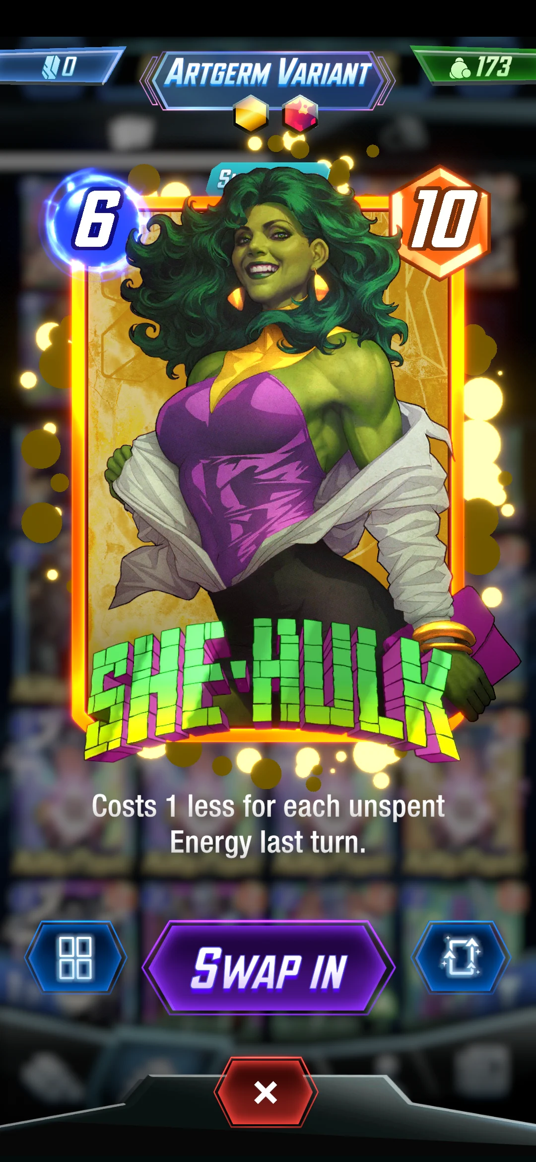 Gold background and gold krackle artgerm she-hulk | Scrolller