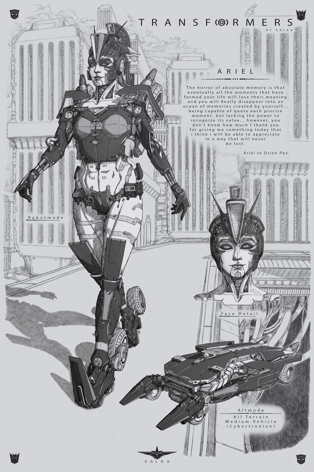 Ariel Transformers fan art by me. | Scrolller