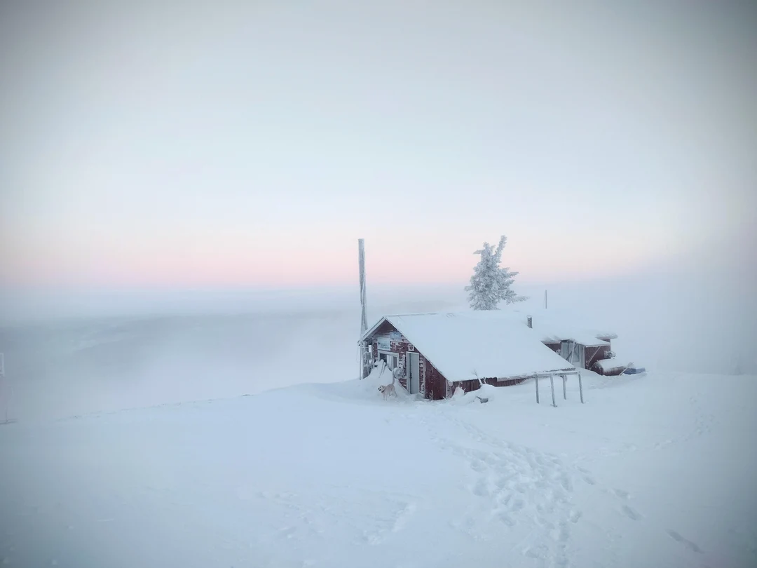 Bleak and lonely sunrise at the summit this morning, -21°F in interior Alaska | Scrolller