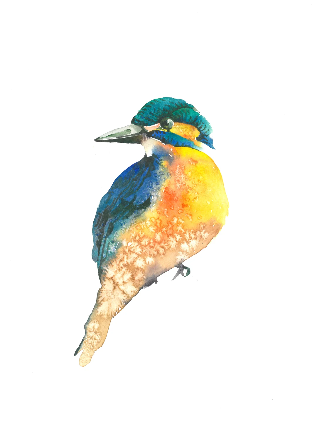 Kingfisher, Me, Watercolor, 2022 | Scrolller
