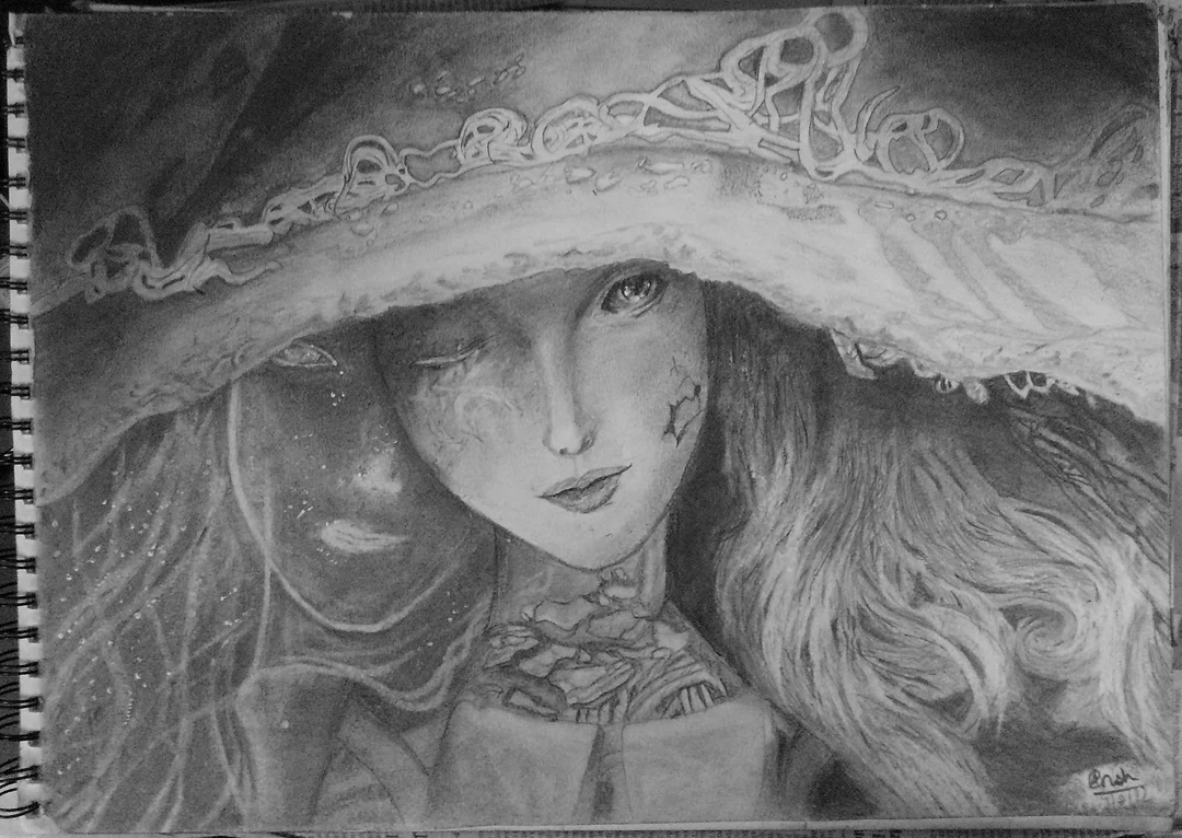 Ranni , me , pencil shaded , 2022 | Scrolller