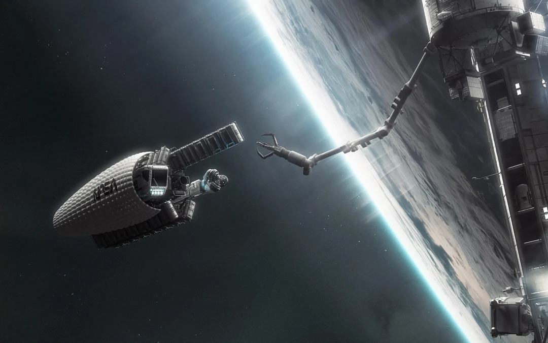 Asteroid mining ship - unloading. By me, blender3d, 2023 | Scrolller