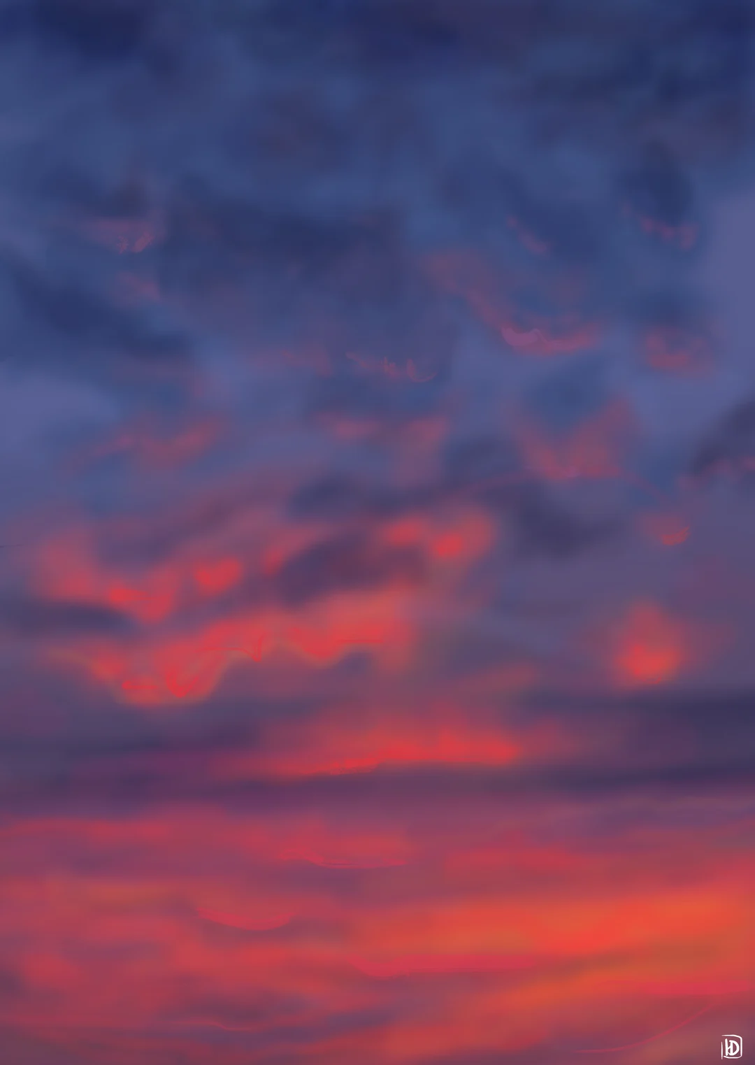 Cloudy Sunset, me, digital, 2023 | Scrolller