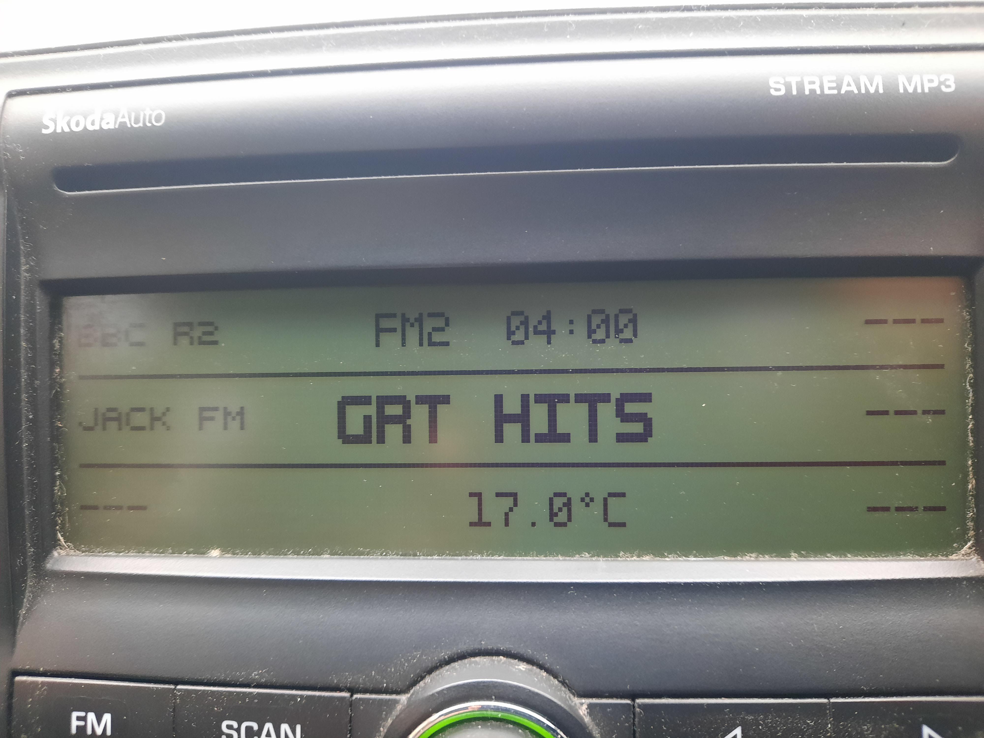 My radio is a little confused but it's got the nostalgic spirit. I miss Jack FM too buddy ...