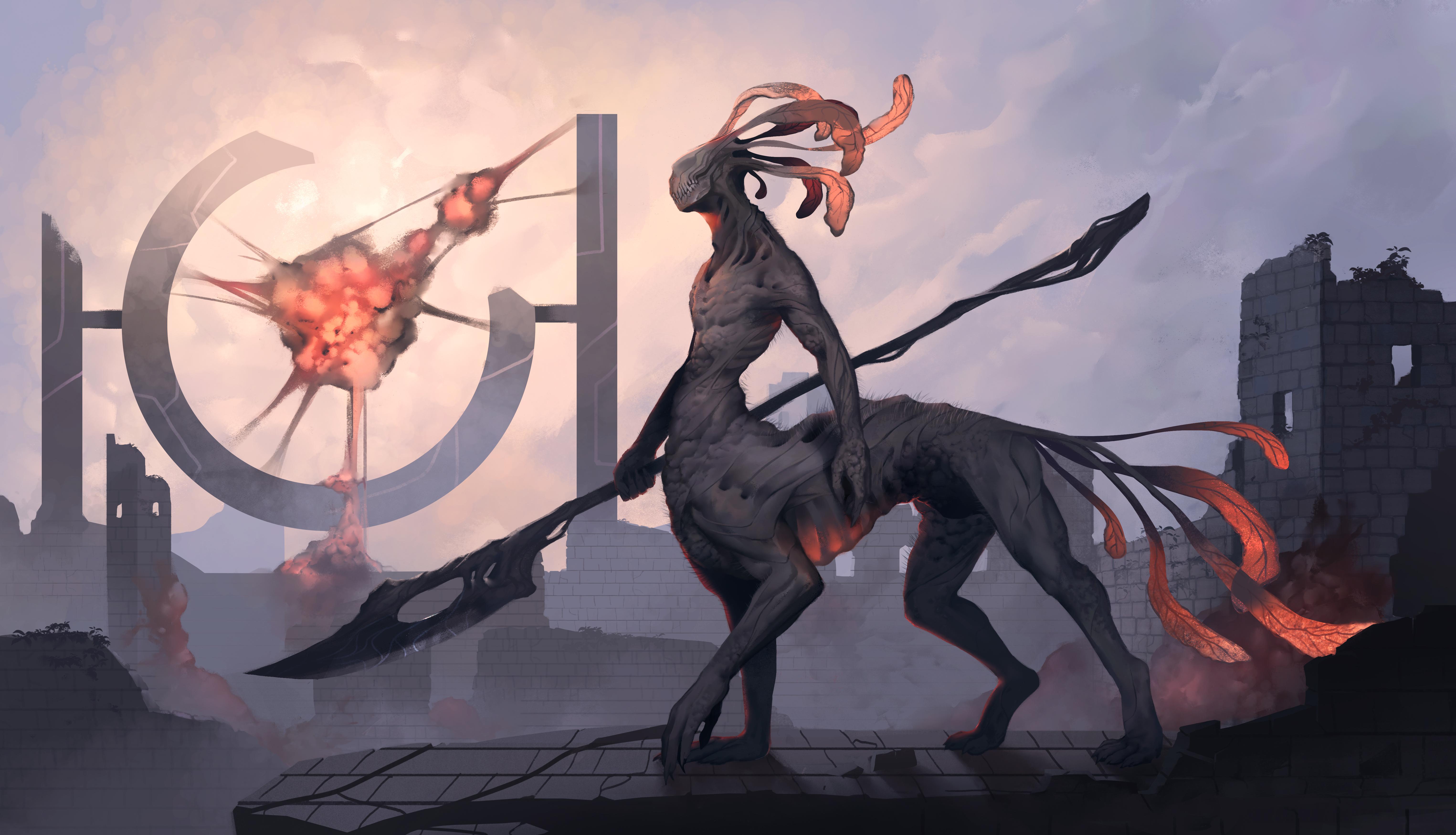 Guardian of the ruins, me, digital, 2022 | Scrolller