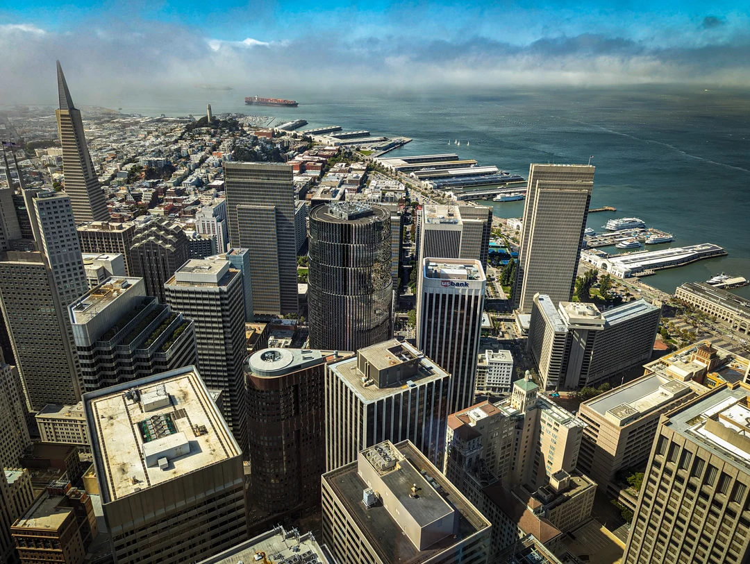 View of downtown San Francisco from the city's tallest building | Scrolller