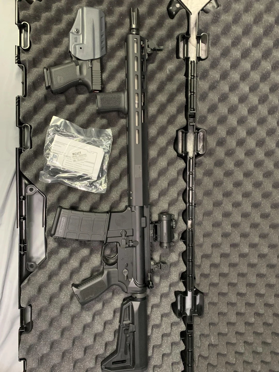 Got my first ar15 today, just need to upgrade the handguard and a few other things but for now I ...