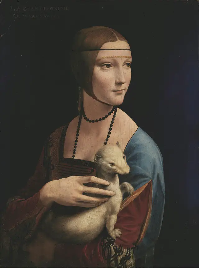 Leonardo Da Vinci’s painting, ‘Lady With an Ermine’ makes me smile. | Scrolller