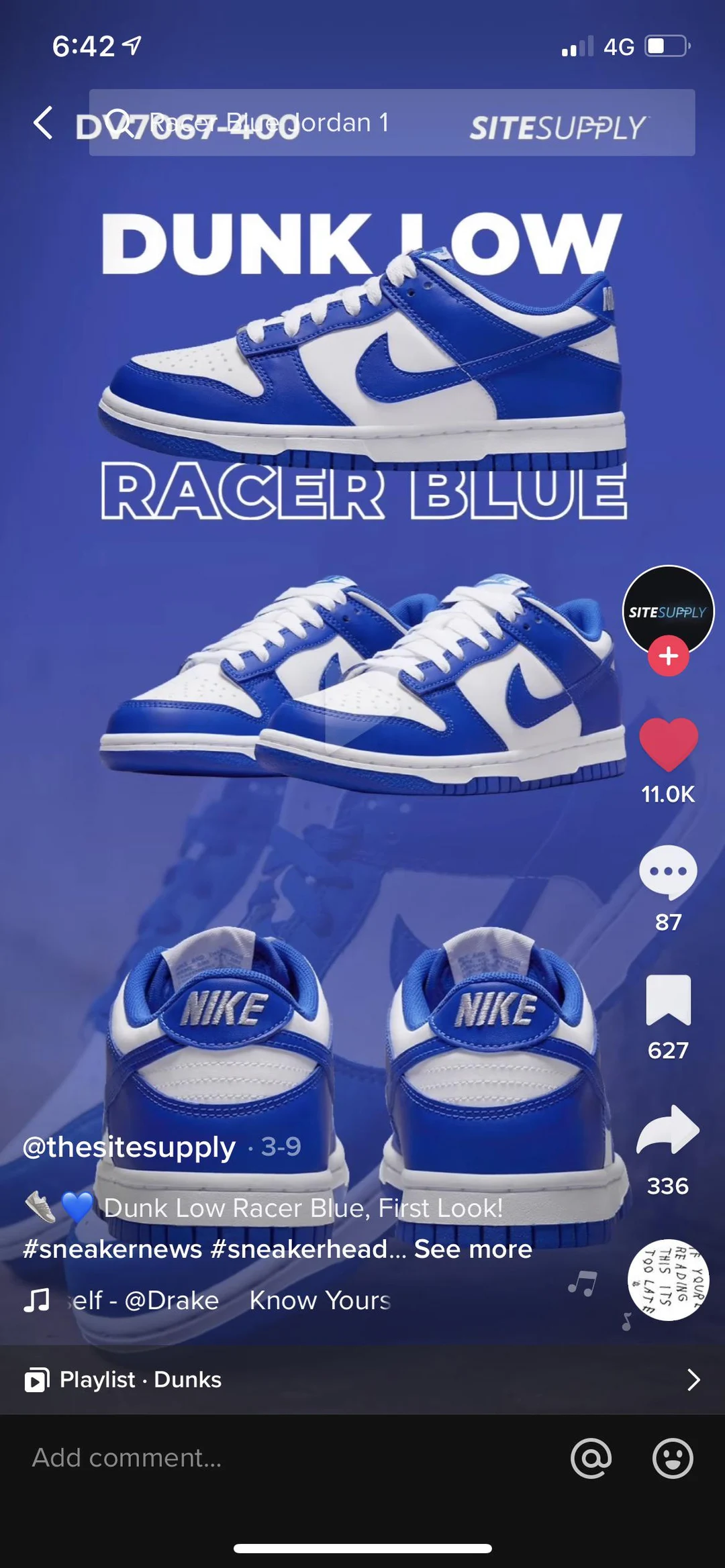 Does anyone know then the Racer Blue Dunk Low’s release in the UK? | Scrolller