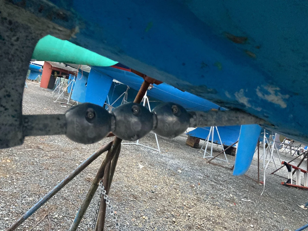 Should I be concerned with the pocketing happening on my prop shaft? Sacrificial anodes are ...