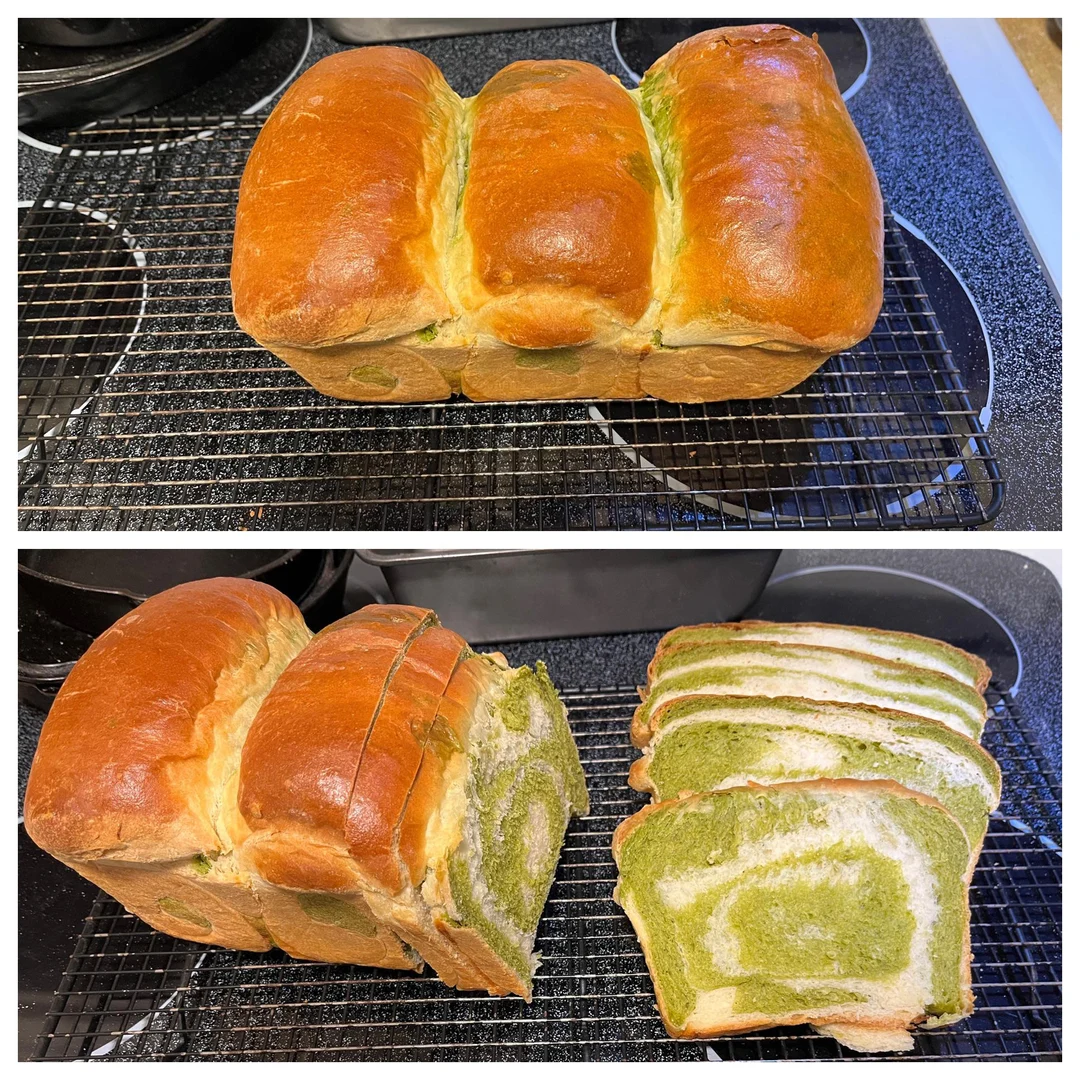 Marbled matcha milk bread | Scrolller