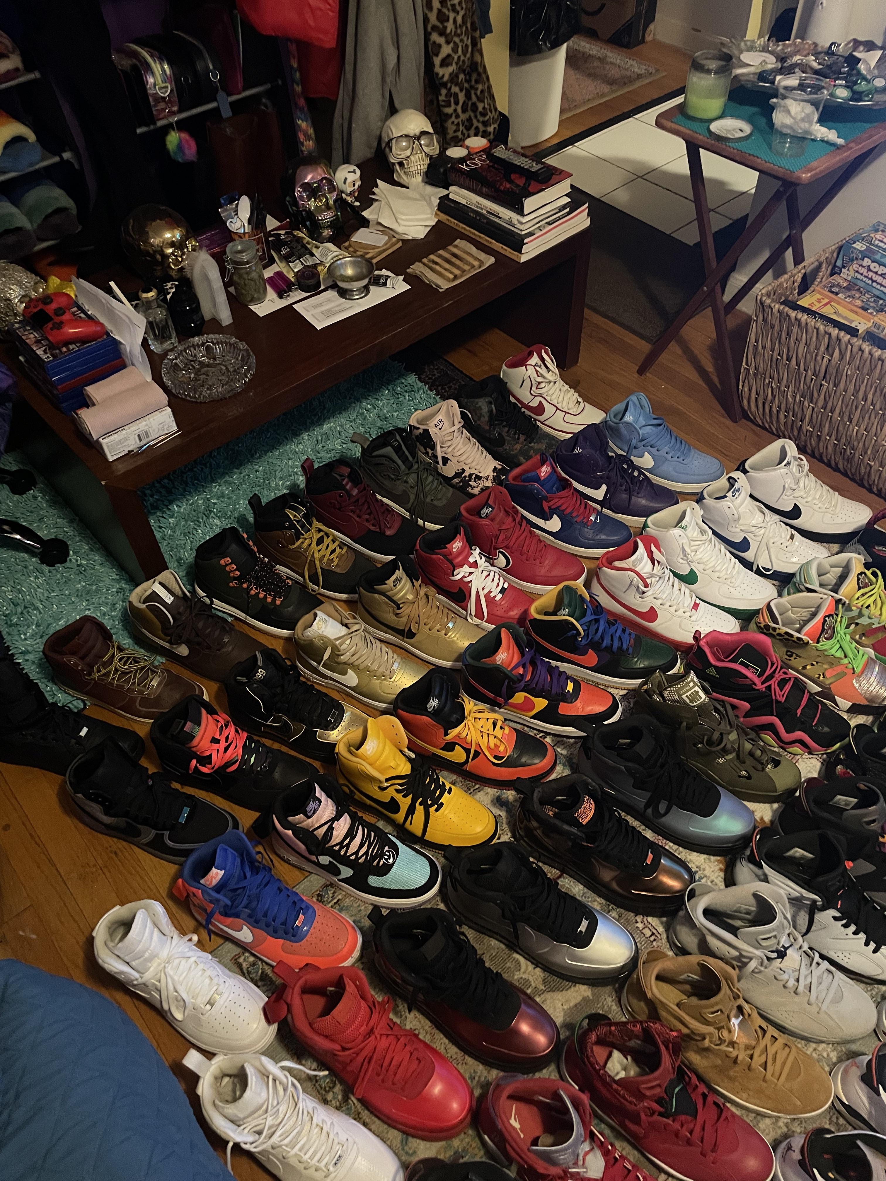 All worn except one pair. I know I don’t have any hype shoes but I buy ...