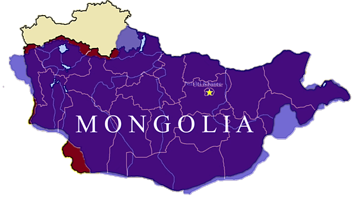 Modern Mongolia's historical borders compared (1911-1962, 1962-present) | Scrolller