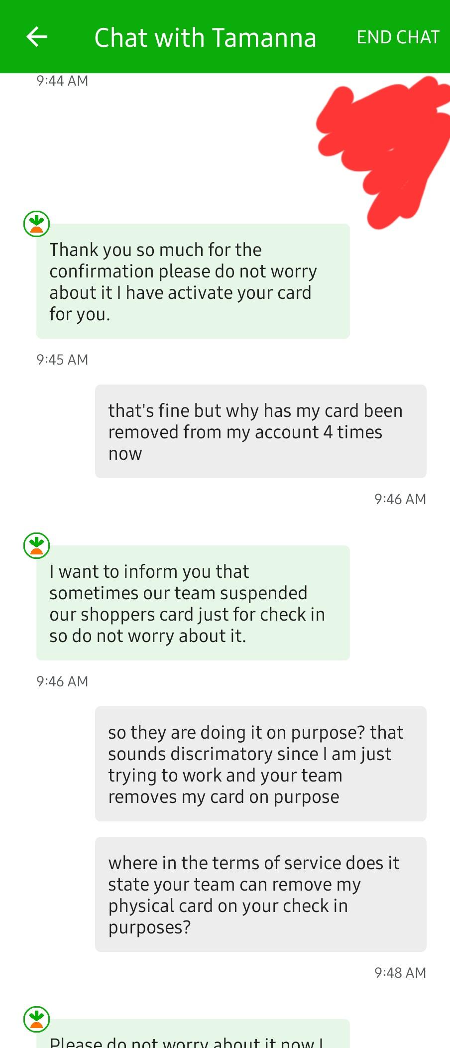 Instacart support issue | Scrolller