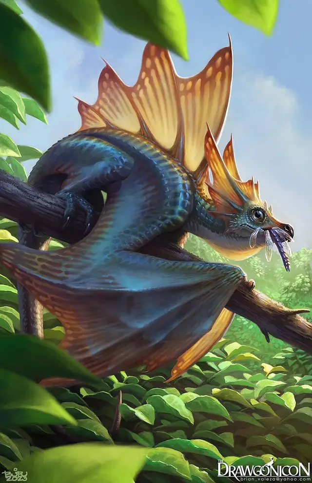 Spike Fin Forest Wyvern by Brian Valeza | Scrolller