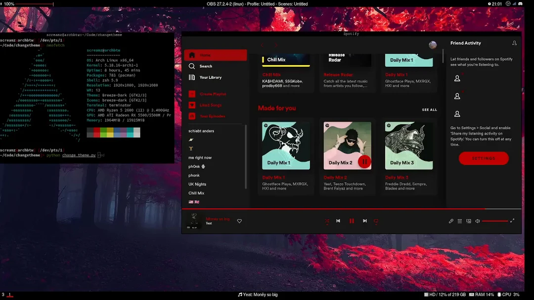 [i3] I made a script to change themes quickly | Scrolller