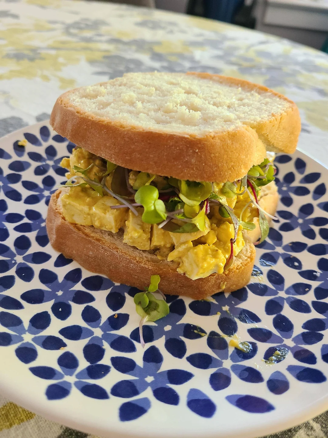 Homemade "Egg" Salad Sandwich - we made the bread as well! | Scrolller
