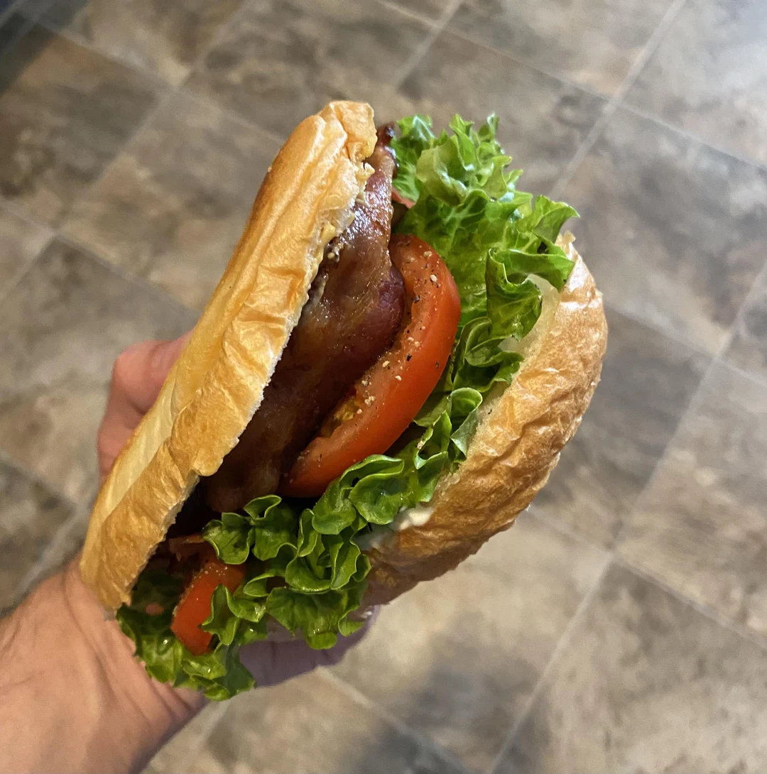 BLT with a little mayo and spicy honey mustard. | Scrolller