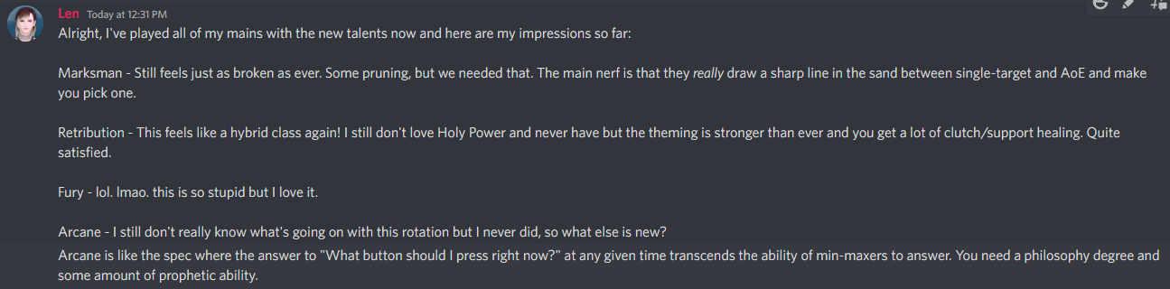 Discover more like Wow: Thoughts on the new talents so far... and Related Content | Scrolller