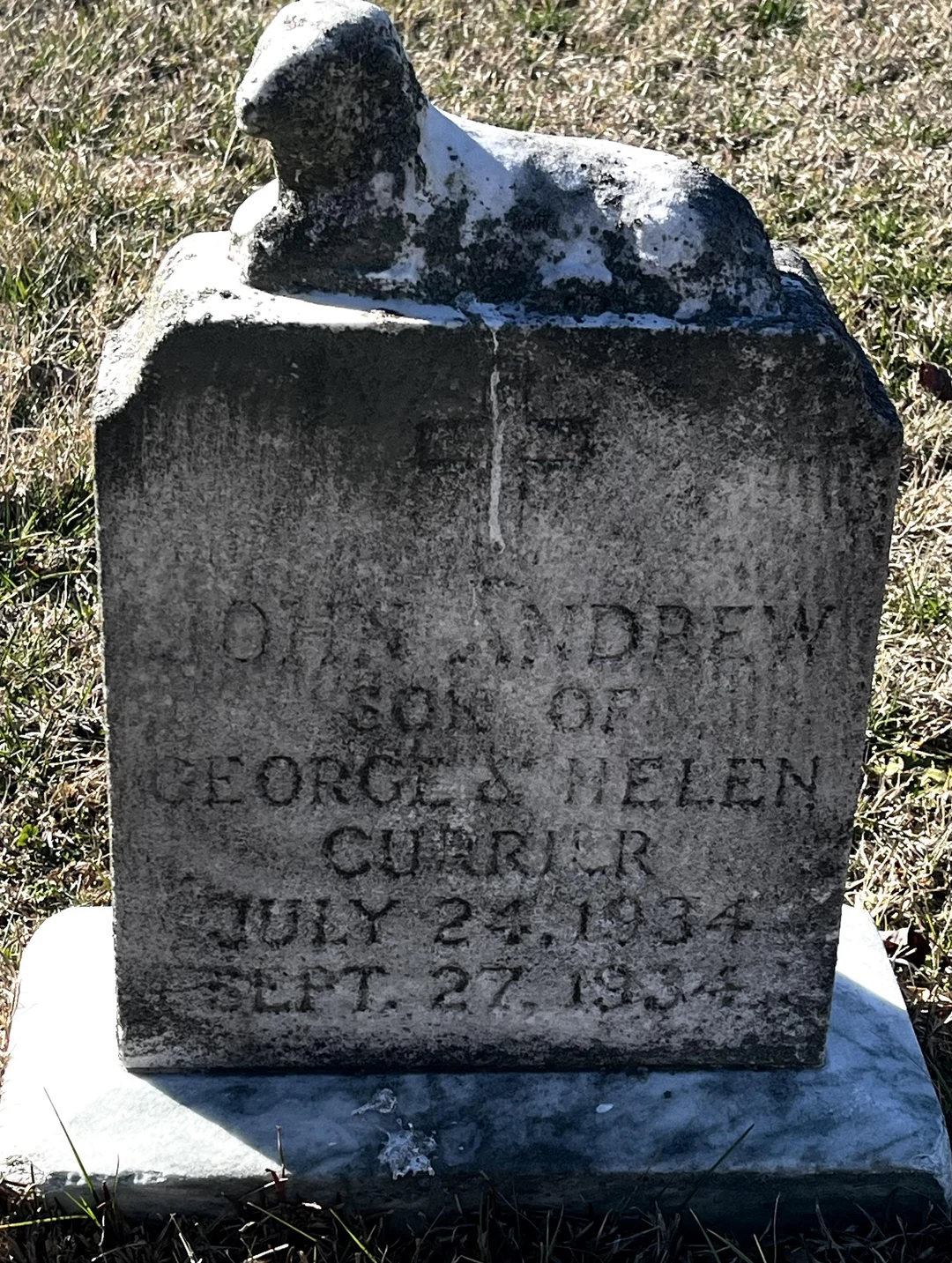 Baby grave of John Andrew 🩷 | Scrolller