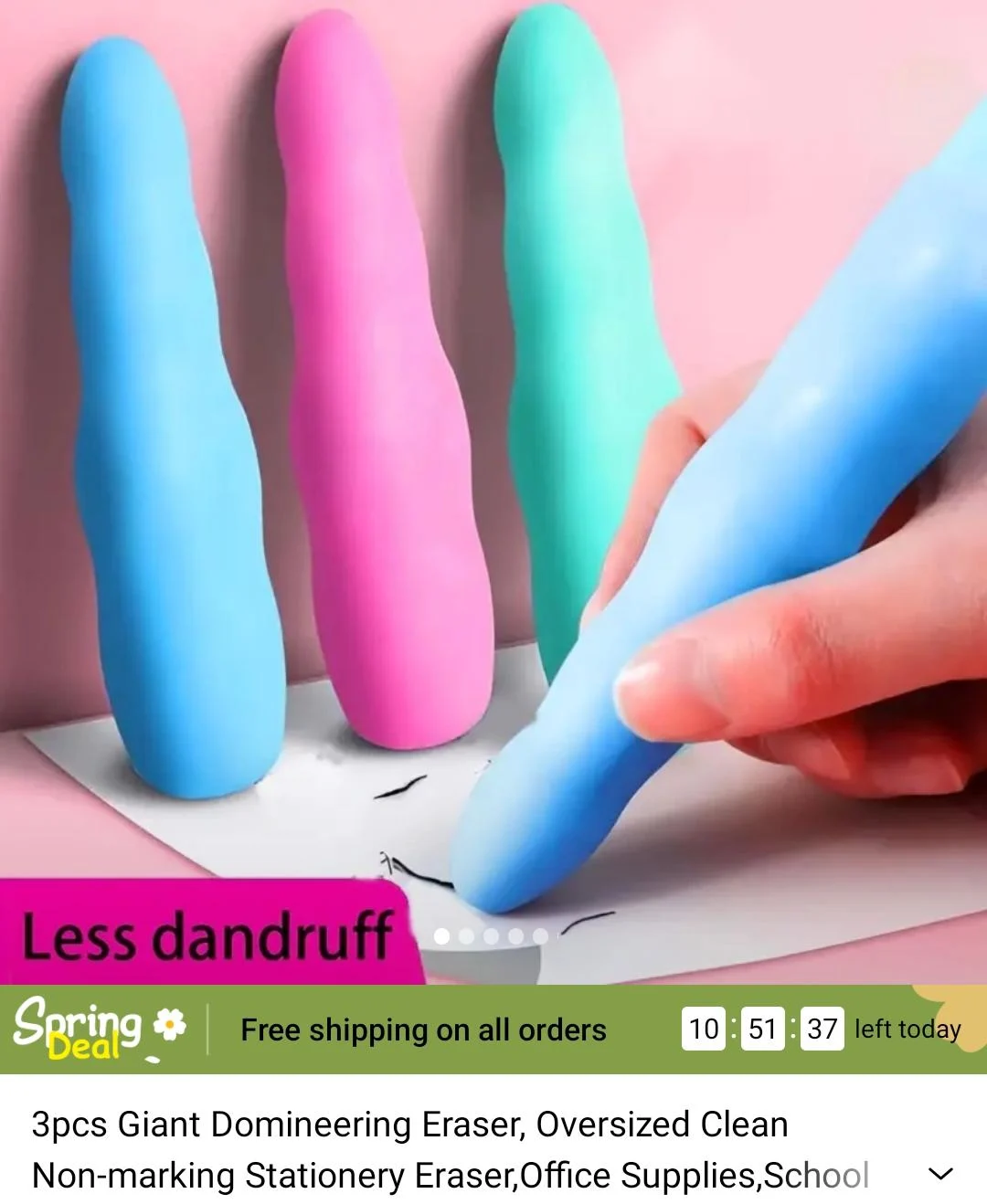 The eraser makes less dandruff | Scrolller