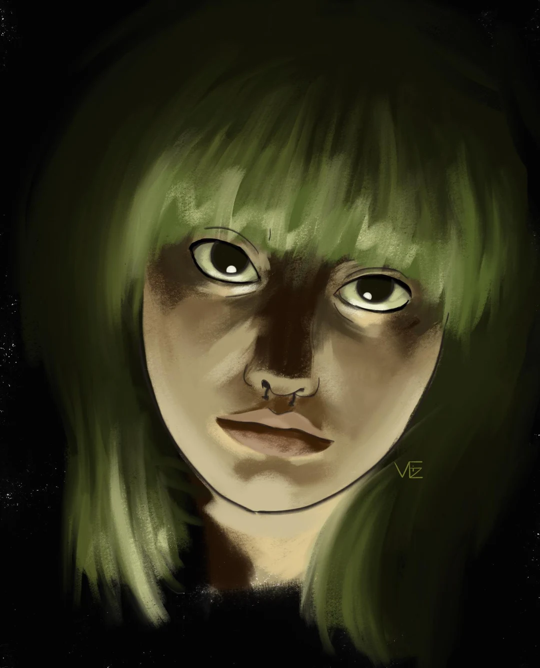 Portrait study, me , digital, 2023 | Scrolller