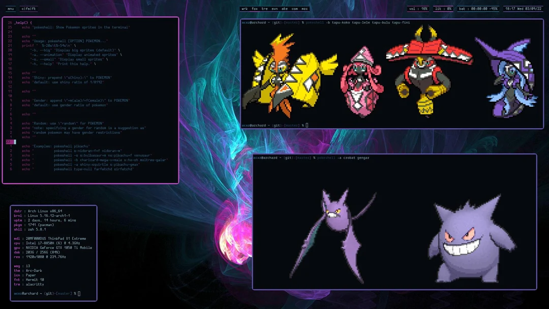 [OC] Pokeshell: Animated/Static Pokemon in Shell, now with fetch integration | Scrolller