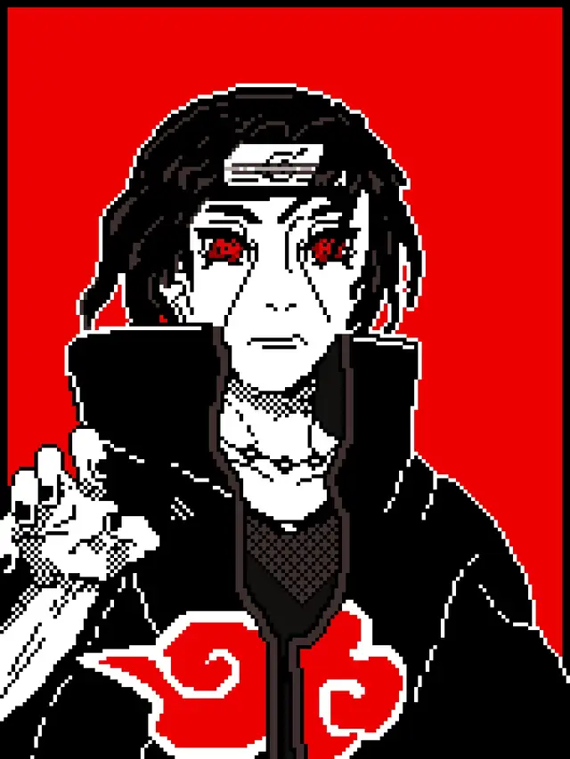 Itachi Uchiha in Pixel Art :3 should I try more Akatsukis? (: | Scrolller