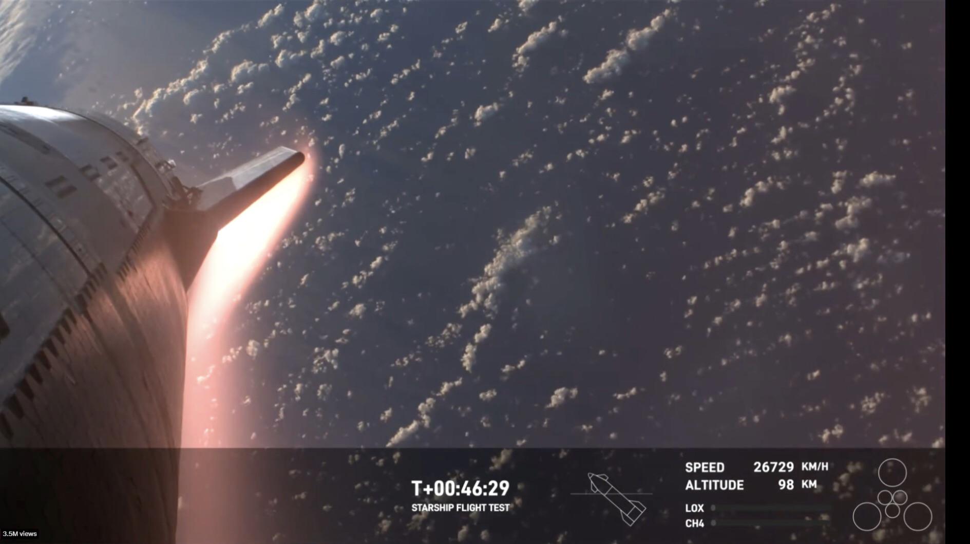 Plasma Buildup Caused by Starship Reentry into the Atmosphere | Scrolller