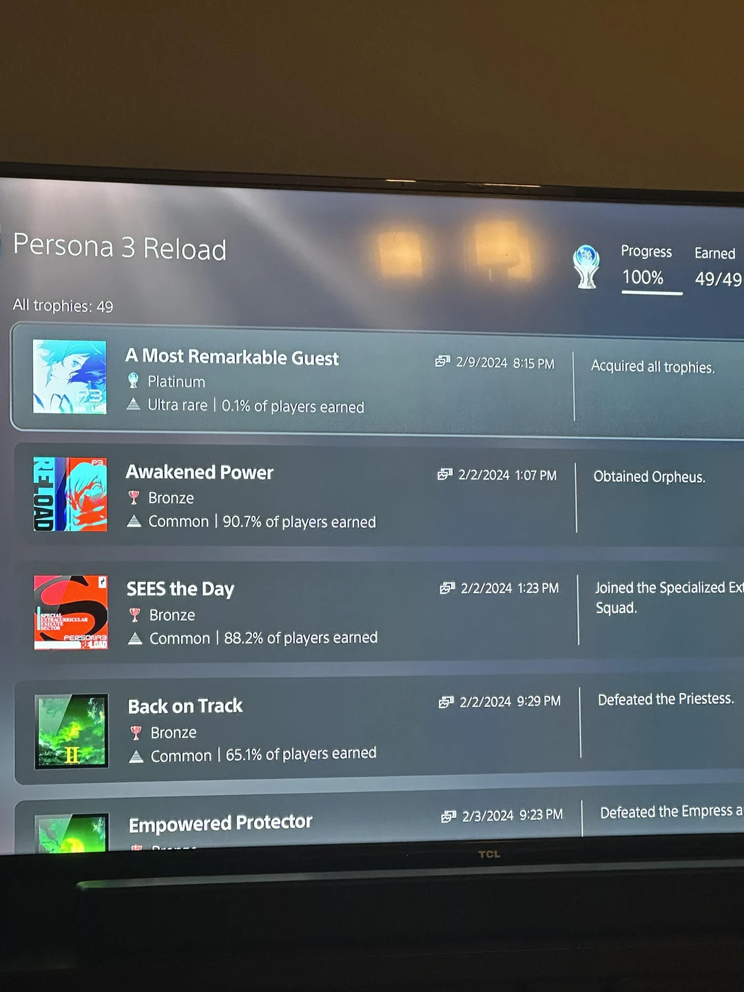 Completed Persona 3 Reload | Scrolller