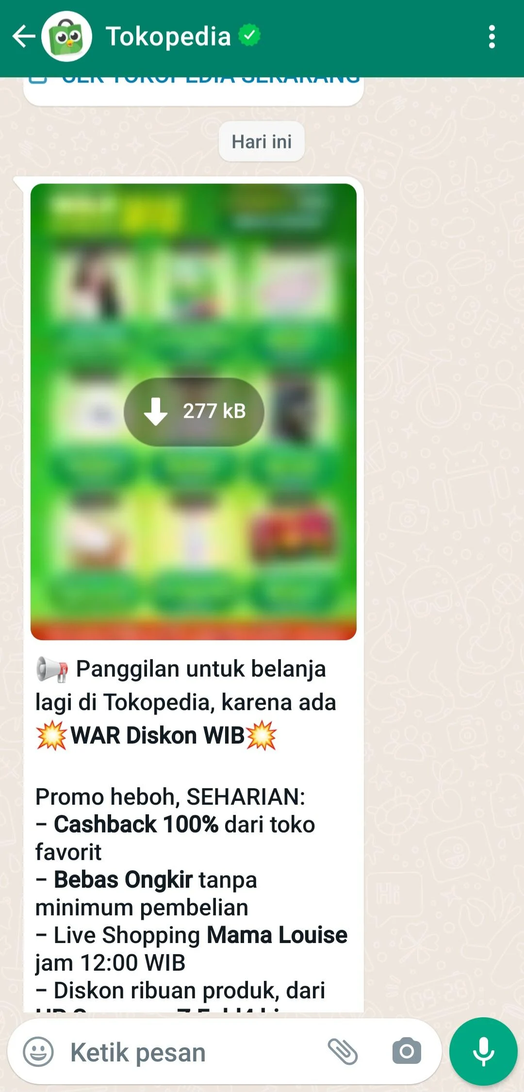 I've disabled the push notifications and now they're started to push the promotion via WhatsApp ...