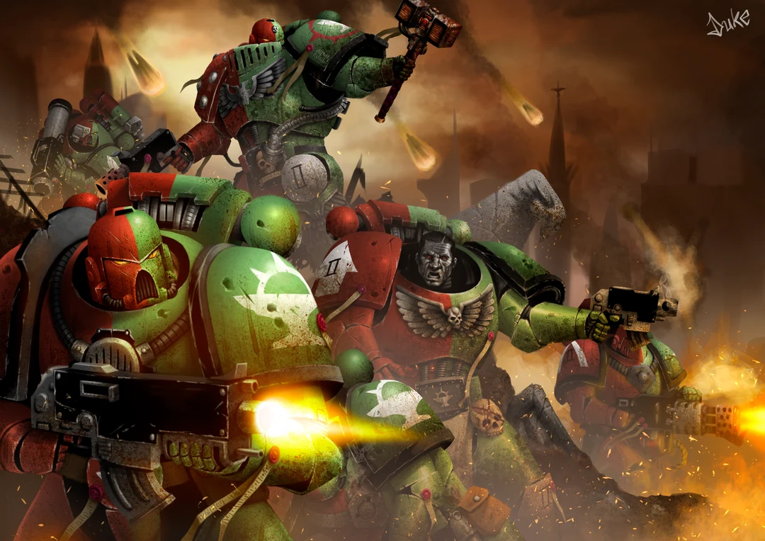 Forge Brethren, a custom space marine chapter I did for a commission. | Scrolller