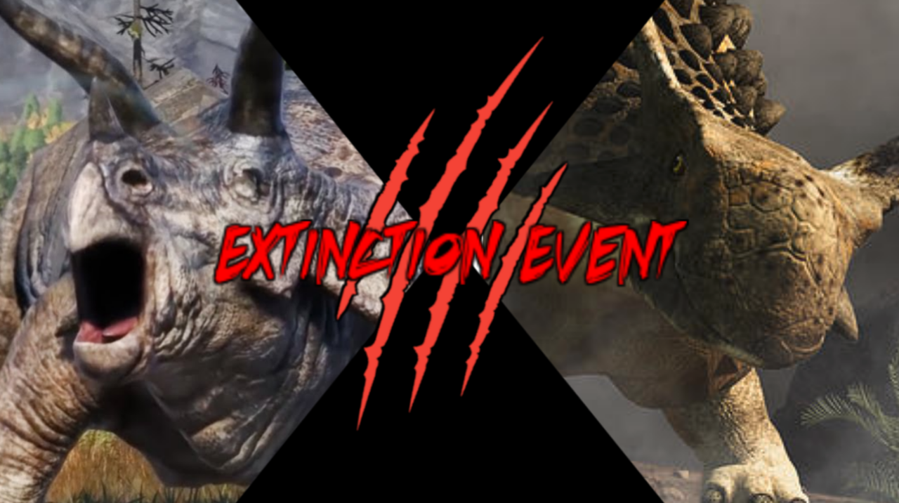 Extinction Event! | Triceratops VS Ankylosaurus | Scrolller