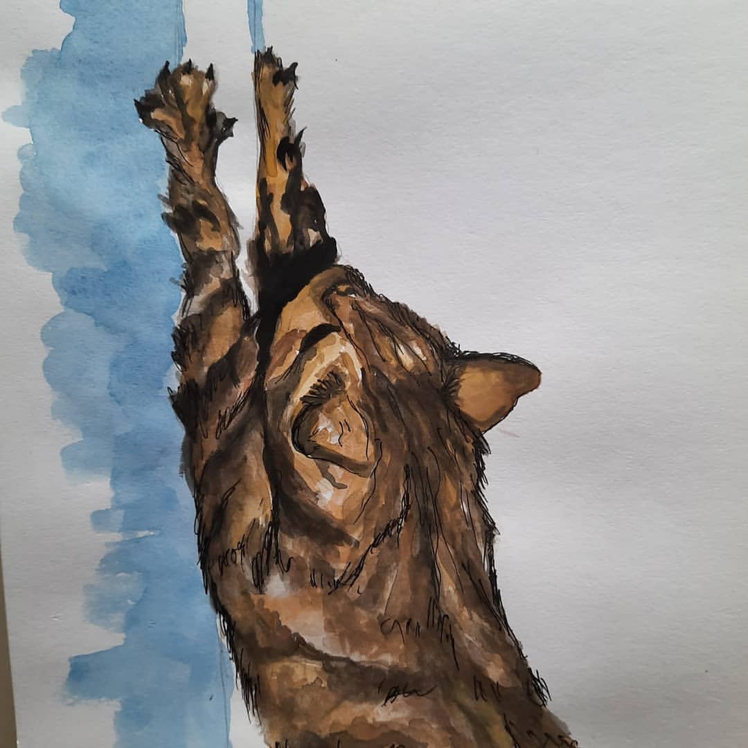Please let me out, Saga, Watercolor, 2021 | Scrolller