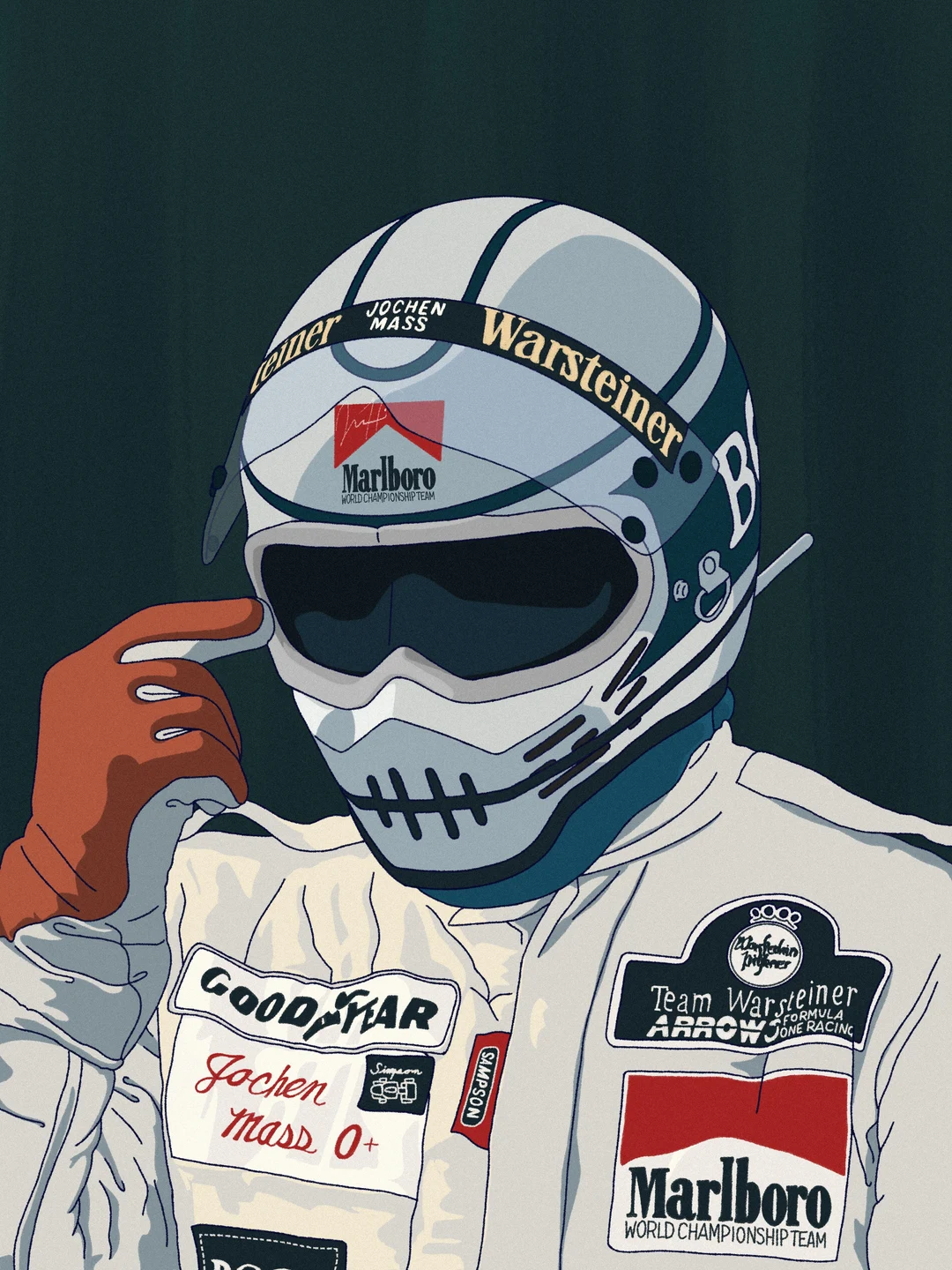 F1 Driver Jochen Mass (1979), Me, Procreate, 2022 | Scrolller