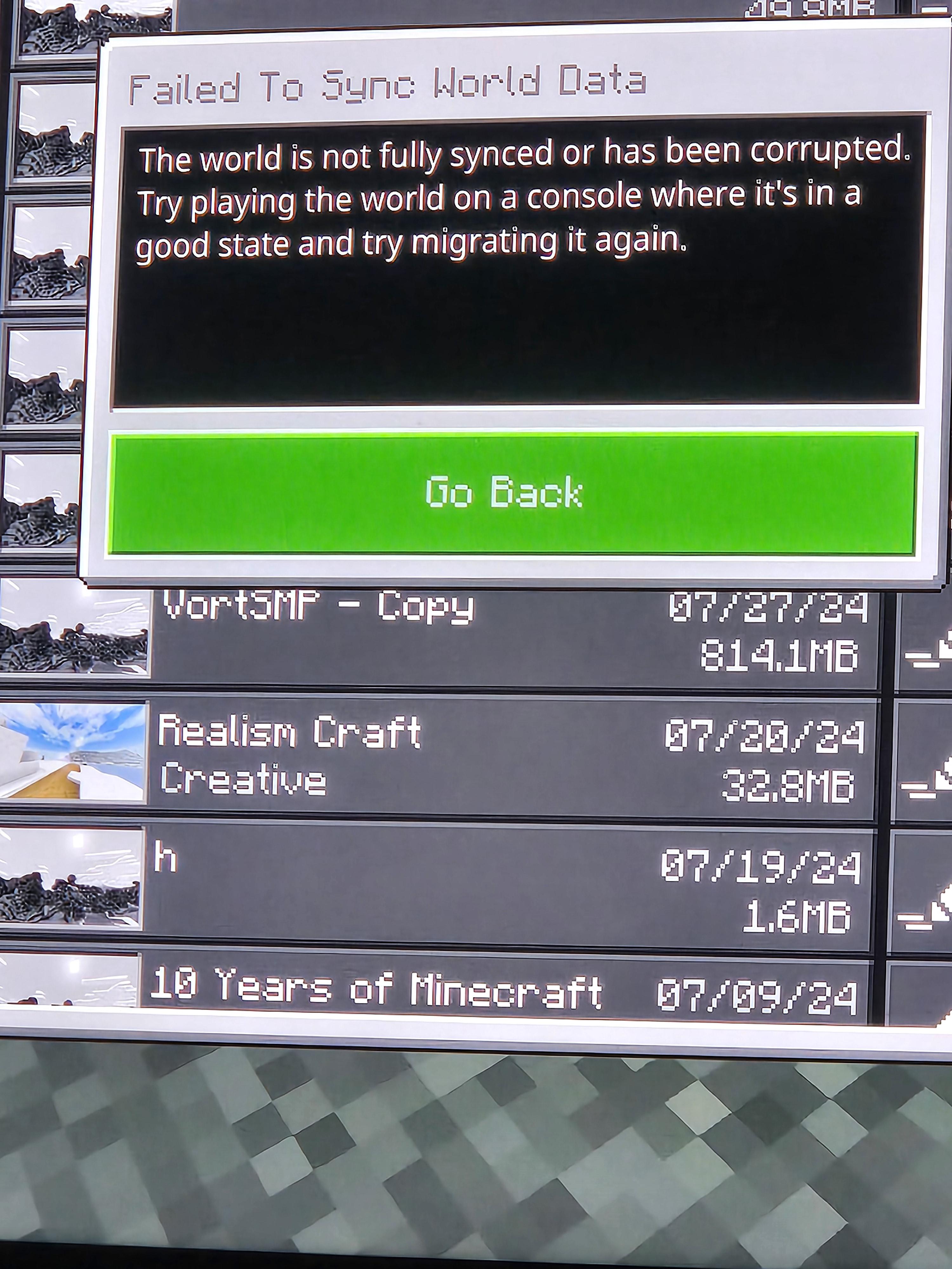 Failed To Sync World Data Issues | Scrolller