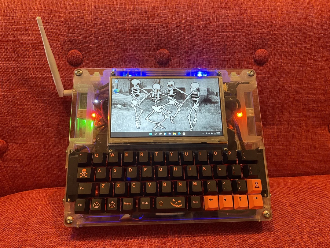 Spooky Scary Mechanical Win11 Cyberdeck | Scrolller