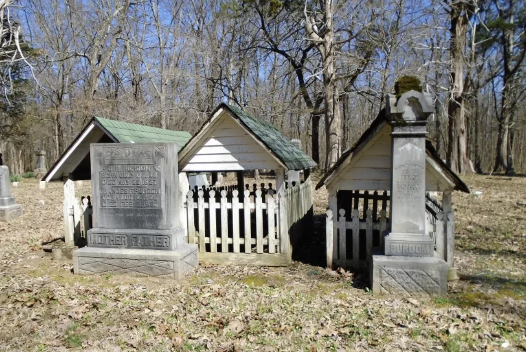 Grave Houses in Miller Cemetery | Scrolller