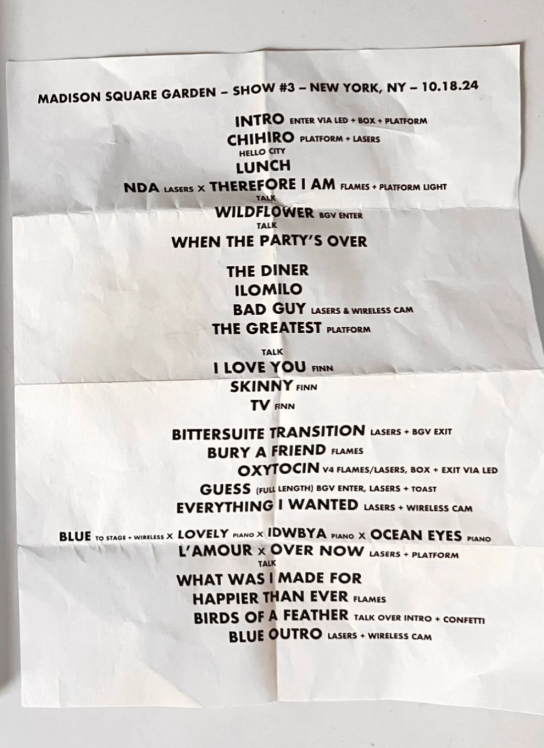 HMHAS updated setlist | Scrolller