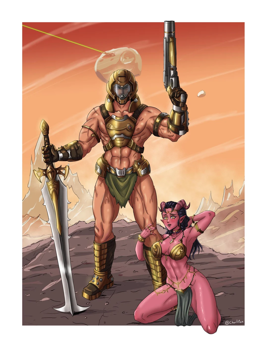 Discover more like ImaginaryCharacters: Doomguy and Dahlia, my demon girl OC from my Doom fanfic ...