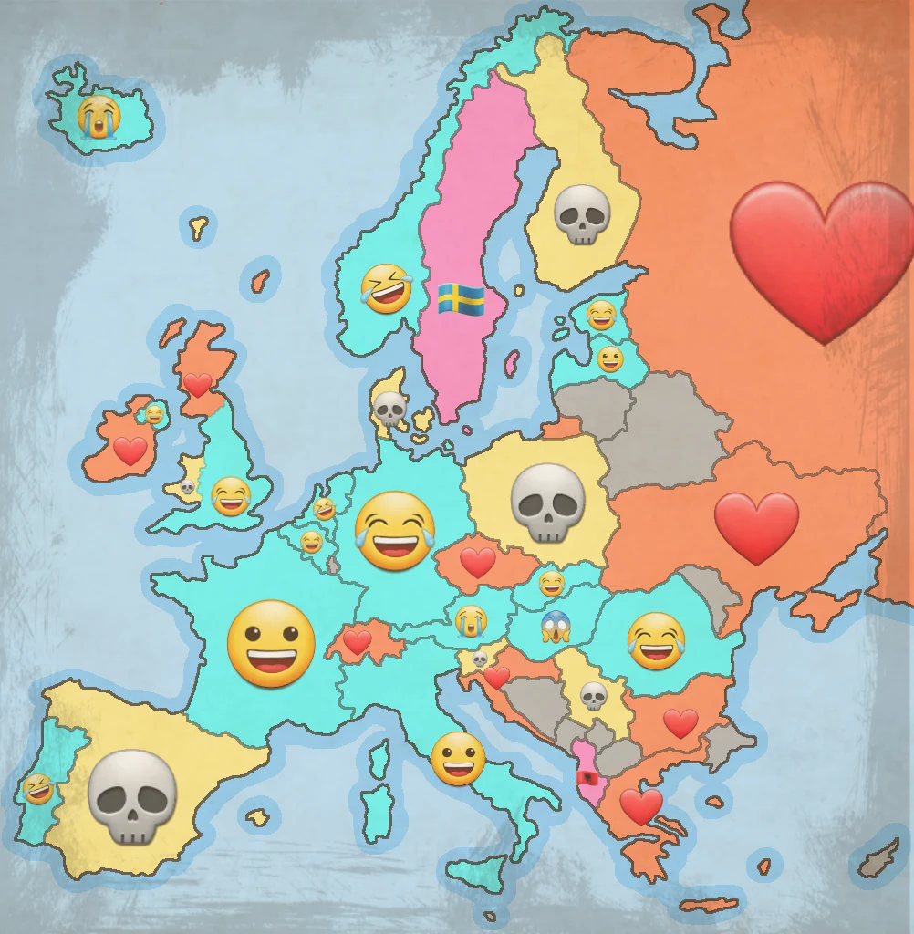Most widely used emoji across Europe | Scrolller