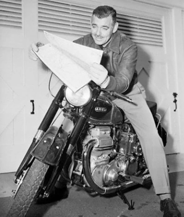 Clark Gable on his 1934 Harley Davidson RL | Scrolller