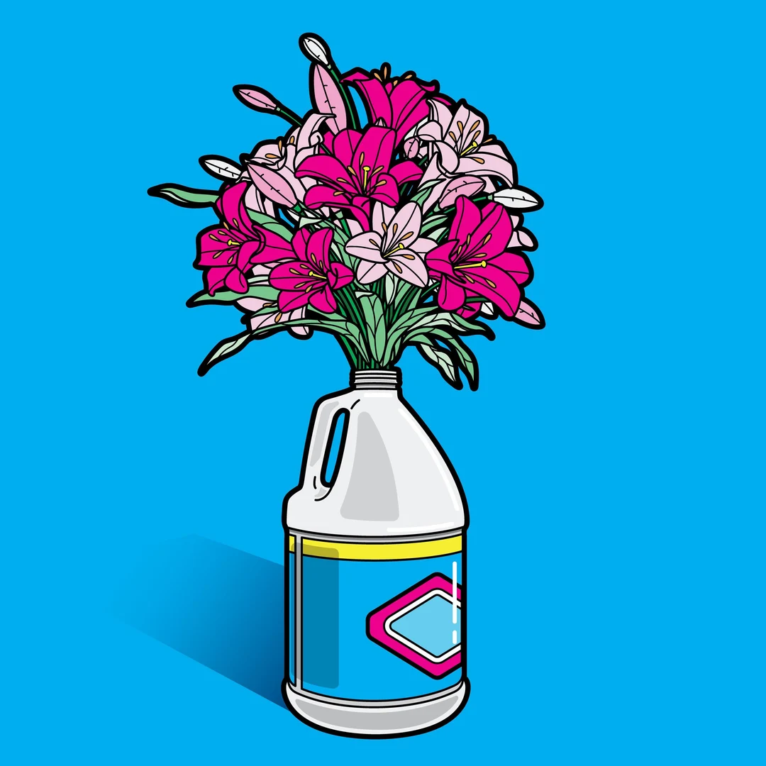 Bleach Bouquet, Nick Paparazzo, Adobe Illustrator, 2022 | Scrolller