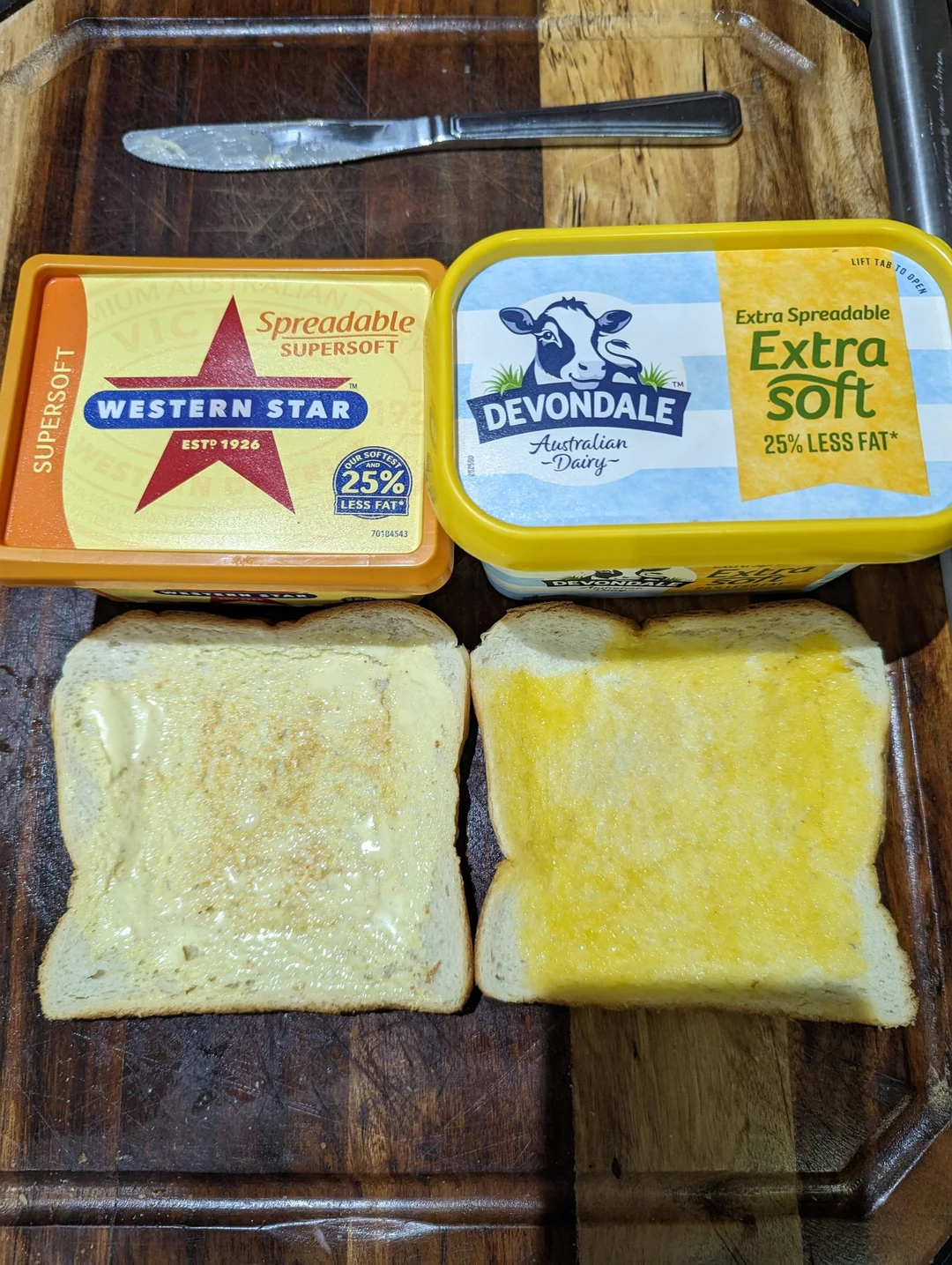 Melt colour of different butter brands | Scrolller