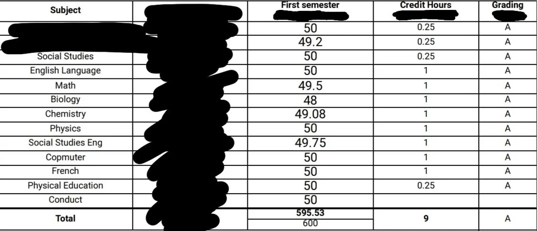 first highschool semester results yayyayay | Scrolller