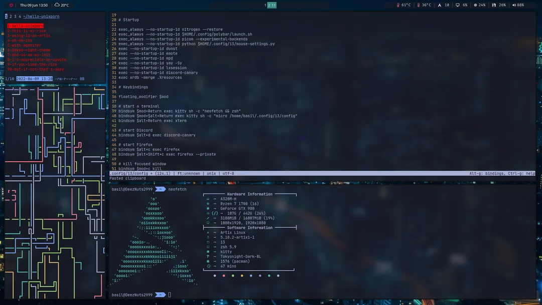 [i3-gaps] just migrated from Arch to Artix, goodbye systemd | Scrolller