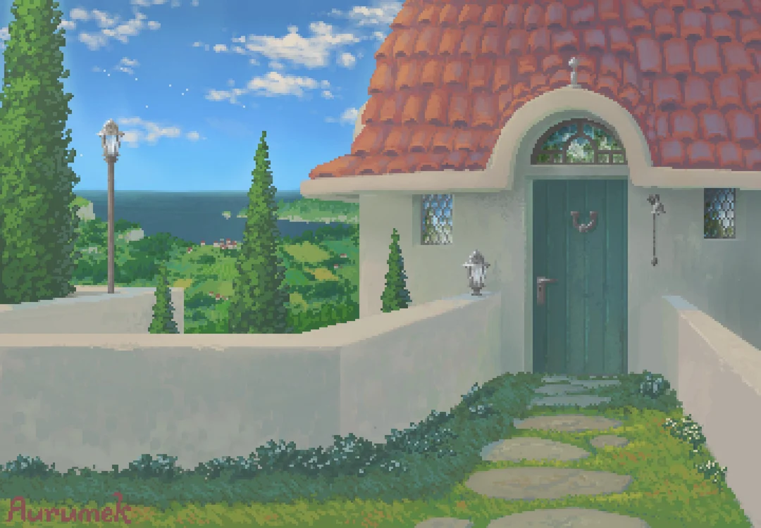 Wizard's Study, me, painted pixel art in Procreate, 2023 | Scrolller