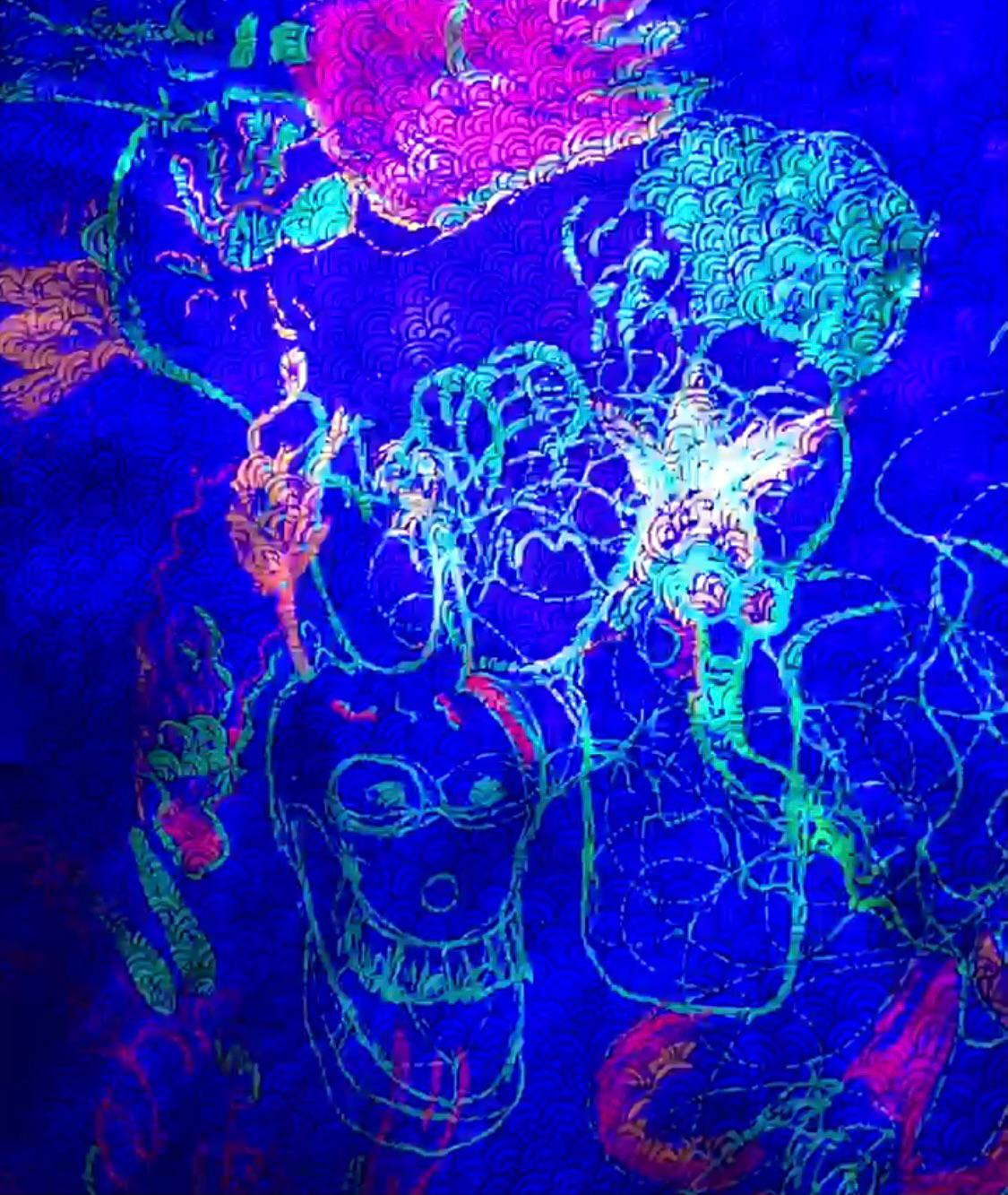Some psychedelic art🫠Drew this on 2000ug lsd (20 tabs) with eyes closed. | Scrolller