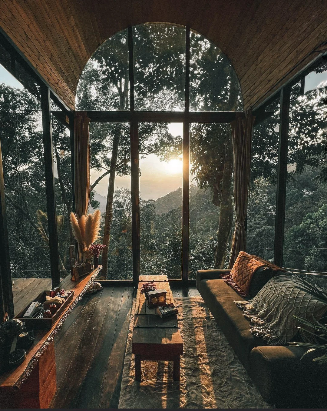 View from a cabin in the tropical mountains near Chang Mai, northern Thailand. | Scrolller
