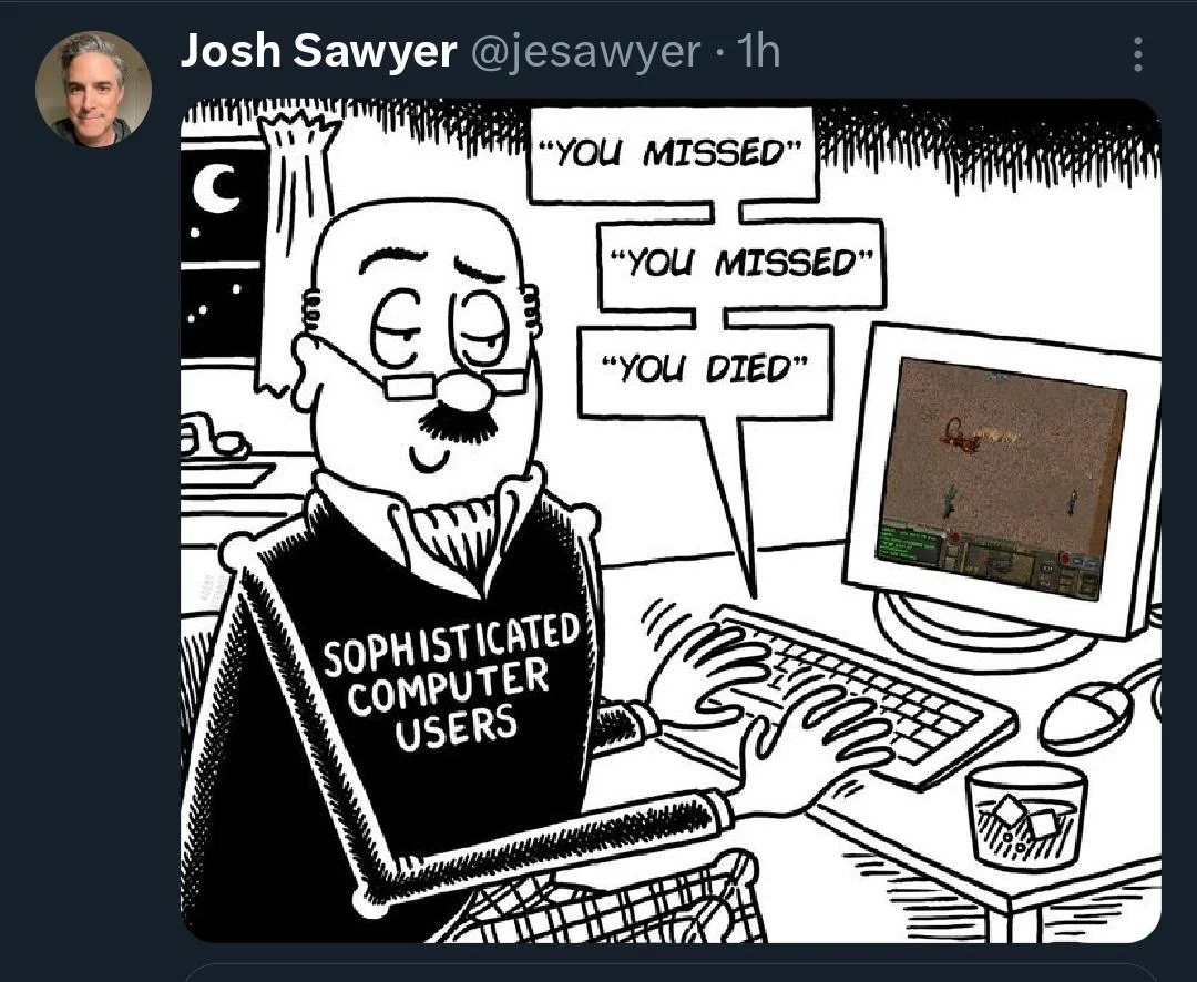 Josh Sawyer Posts The Authentic FO1 Experience | Scrolller